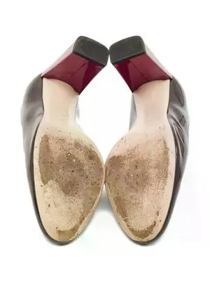 Fendi Block-heel Leather Pumps