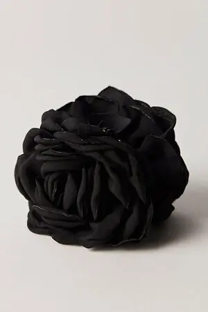Free People Belle Rosette Claw Clip - Black