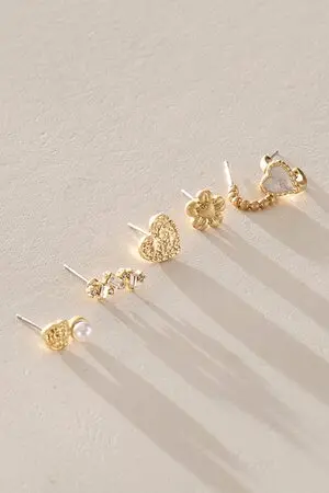 Free People 14k -plated Stud Earring Set