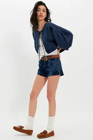 Free People Cape Me Cozy Cardi - Navy Academy