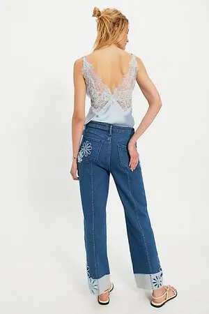 DRIFTWOOD Betty Knit Straight Leg Jeans