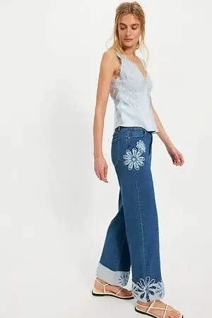 DRIFTWOOD Betty Knit Straight Leg Jeans