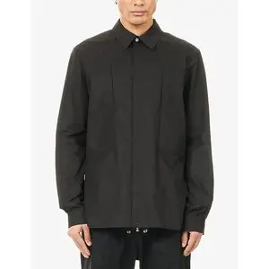 Rick Owens Fogpocket Relaxed-fit Cotton-poplin Overshirt - Black