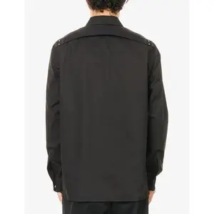 Rick Owens Fogpocket Relaxed-fit Cotton-poplin Overshirt - Black