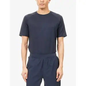 CONDITION Raglan Short-sleeve Stretch-woven T-shirt - Navy