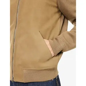 TOM FORD Contrast-knit Leather Jacket
