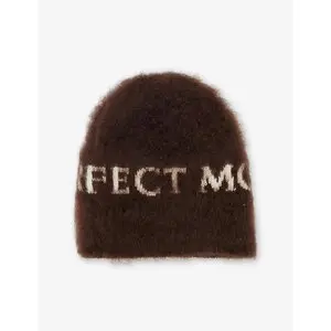 Perfect Moment Brand-print Stretch-wool Blend Beanie - Brown
