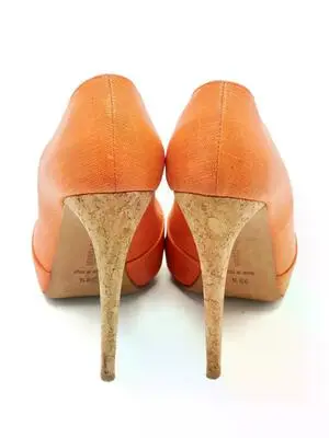 ALEXANDRE BIRMAN Raffia Peep-toe Pumps