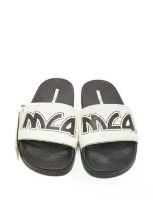 Alexander McQueen Logo-detail Leather Slides