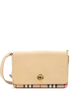 BURBERRY Cream Leather Cross Body Bags