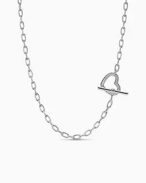 David Yurman Dy Madison Heart Toggle Chain Necklace - Diamond