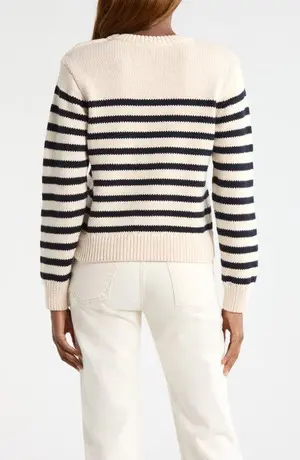 FRAME The Mariner Stripe Cotton Sweater