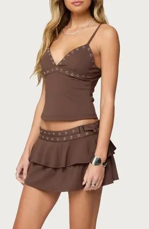 EDIKTED Grommet Trim Camisole