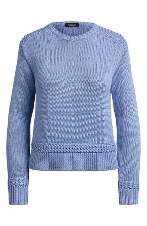 Ralph Lauren Mixed Stitch Cotton-blend Crewneck Sweater