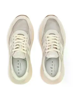 Hogan Lace-up Platform Sole Sneakers - Grey