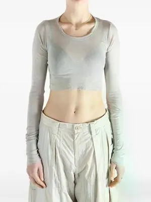 Rick Owens Long-sleeved Cropped Top