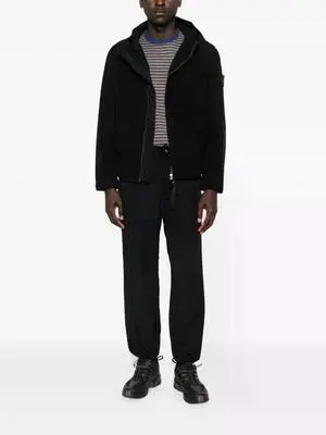 Stone Island Hooded Zip Jacket - Black