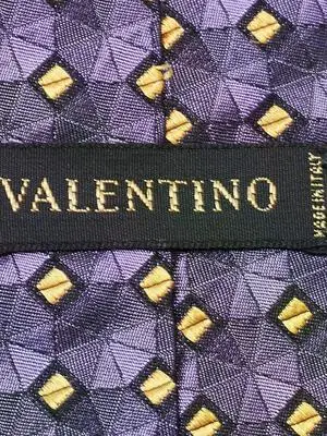 Valentino Garavani Geometric-pattern Silk Neck Tie