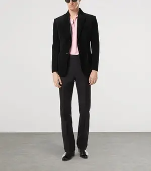 TOM FORD Suede Single-breasted Blazer