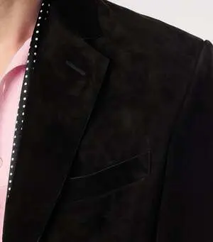 TOM FORD Suede Single-breasted Blazer
