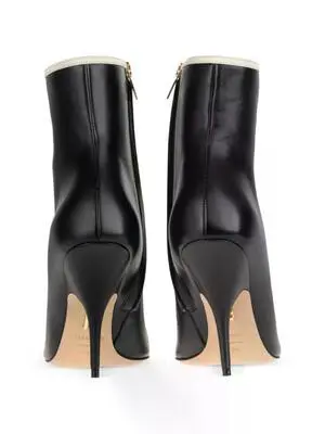 FERRAGAMO Bow Pointed Ankle Boots - Black