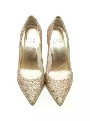 STUART WEITZMAN 100mm Glitter-embellished Pumps