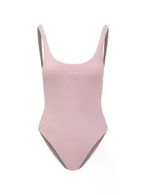 Versace Logo-print One-piece Swimsuit - Pink