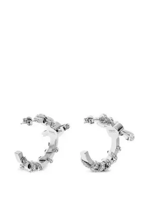 Versace Embellished Hoop Earrings