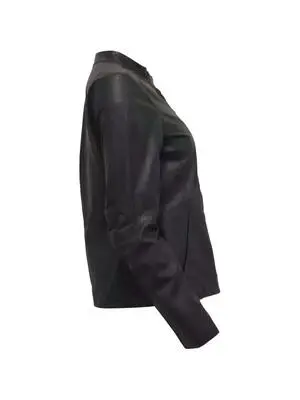 Theory Leather Zip Jacket