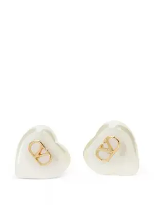 Valentino Garavani Heart Earrings - White