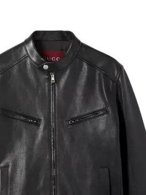 Gucci Zip-up Goat Leather Jacket