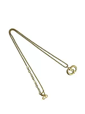 Dior Cd Logo Pendant Necklace - Gold