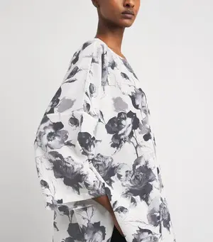Eskandar Silk Floral Top