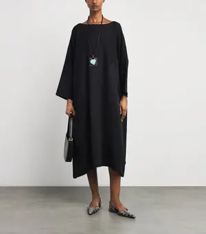 Eskandar Silk Plissé Midi Dress