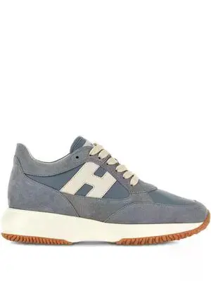 Hogan Lace-up Panelled Sneakers - Grey