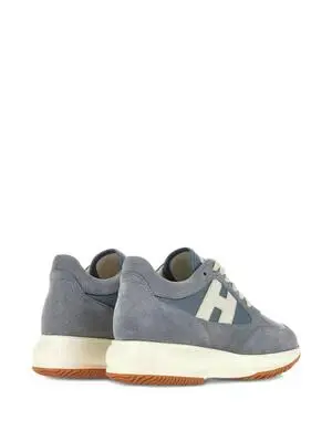 Hogan Lace-up Panelled Sneakers - Grey
