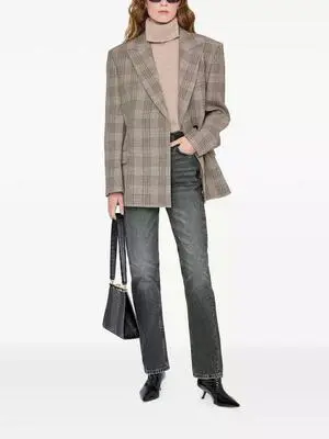 ANINE BING Aretha Plaid Blazer