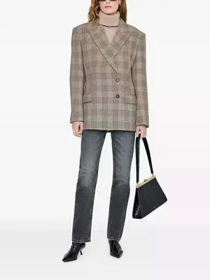 ANINE BING Aretha Plaid Blazer
