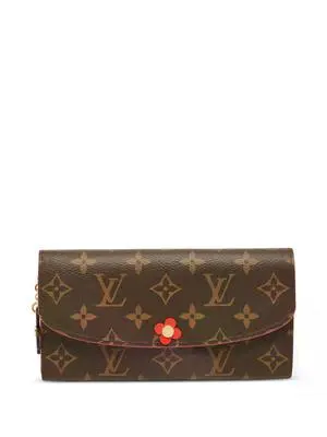 LOUIS VUITTON 2019 Emilie Bloom Coquelicot Monogram Canvas Wallet