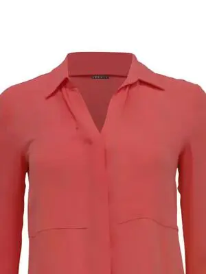 Theory Button-down Silk Blouse