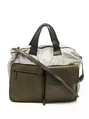 FERRAGAMO Leather-panel Pocketed Tote Bag - Neutrals