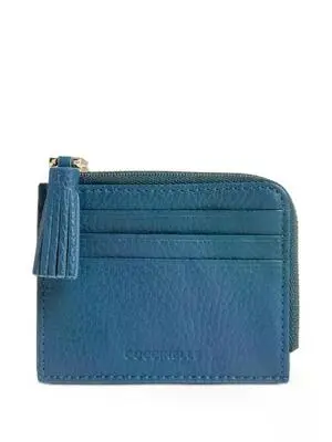 COCCINELLE Tassel-detail Leather Wallet - Blue
