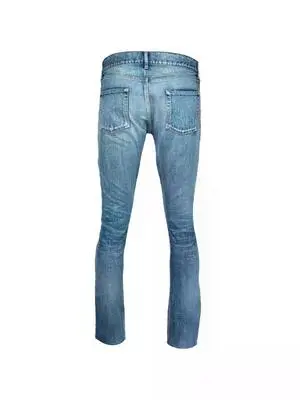 Saint Laurent Washed Distressed Jeans