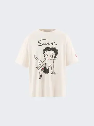 SAINT MXXXXXX X Betty Boop T-shirt - White