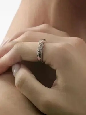 ESHVI Stardust Fang Ring - Silver