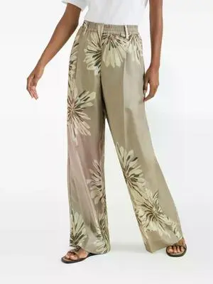 Brunello Cucinelli Bloom-print Palazzo Pants