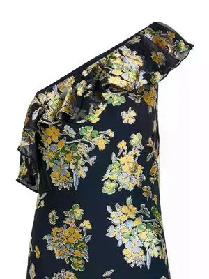 Rixo Floral-print Maxi Dress With Ruffle Detail - Blue