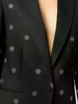 Philipp Plein Rhinestone Monogram Blazer
