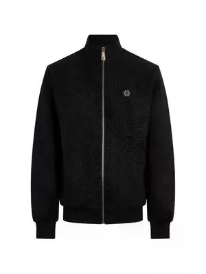 Philipp Plein Jacquard Monogram Tracksuit Jacket - Black