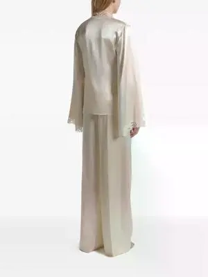 Alberta Ferretti Lace V-neck Blouse